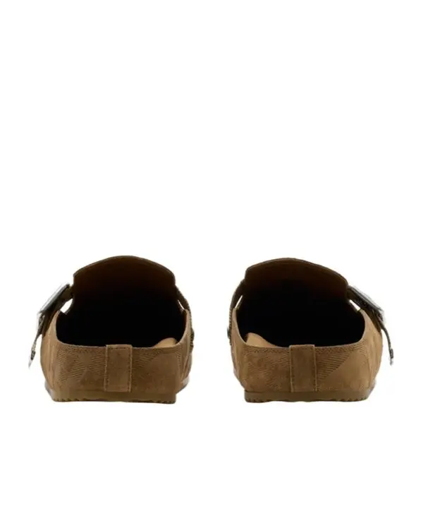 Burberry Checked Urchin Clogs - Brown