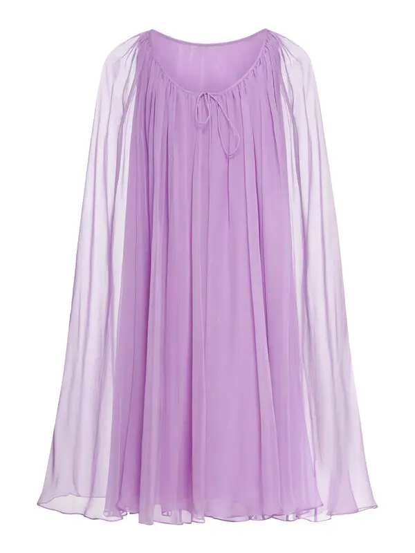 Max Mara Tulle Crewneck Sleeveless Dress