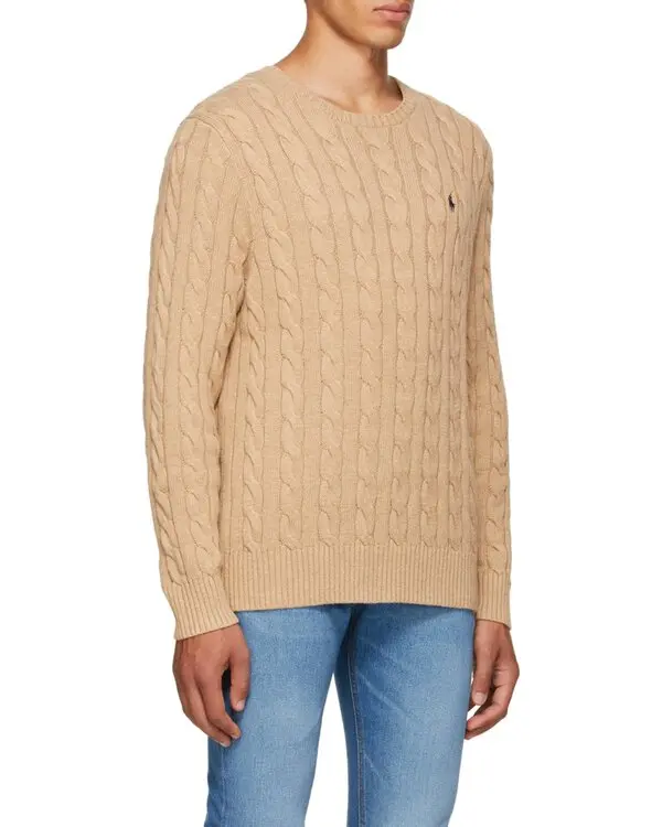 Polo Ralph Lauren Cable Knit Crewneck Jumper - Nude