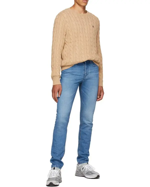 Polo Ralph Lauren Cable Knit Crewneck Jumper - Nude