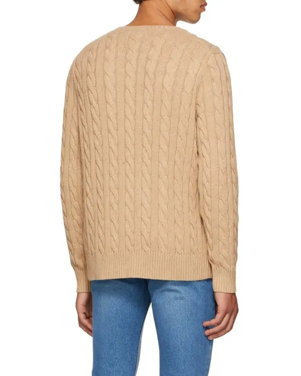 Polo Ralph Lauren Cable Knit Crewneck Jumper - Nude