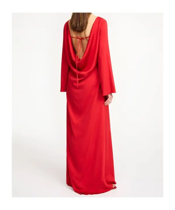 BY MALENE BIRGER Mock Neck Maxi Dress With Wide Sleeves