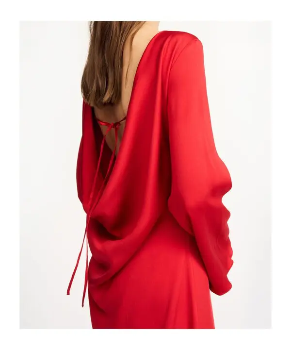 BY MALENE BIRGER Mock Neck Maxi Dress With Wide Sleeves