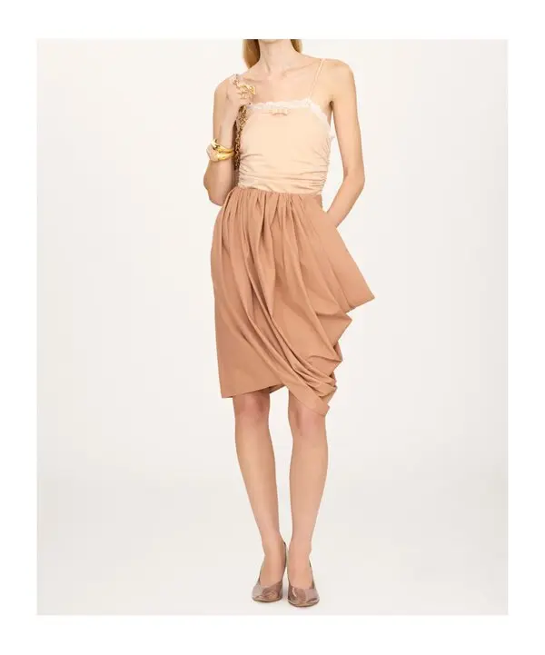 Chloé Draped Asymmetrical Skirt - Shell Reef Color