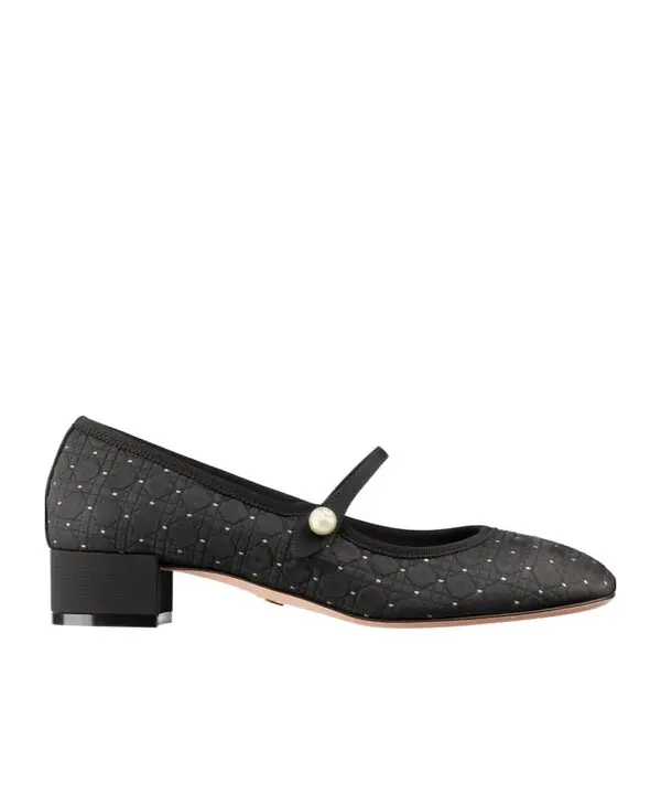 Dior Ballet Pumps With Pearl Embellishment