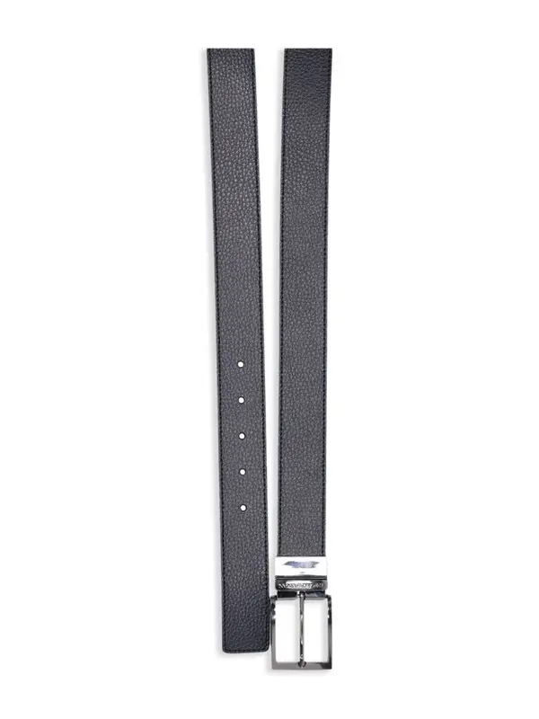 Emporio Armani Reversible Logo Engraved Buckle Belt