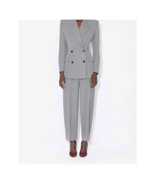 Alaïa Wool Gabardine Mid-rise Trousers