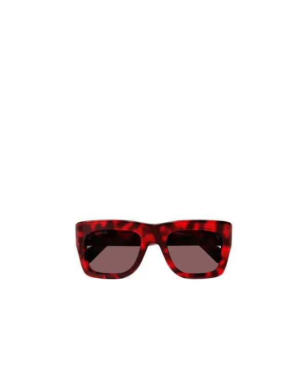 Gucci Rectangular Acetate Sunglasses - Havana