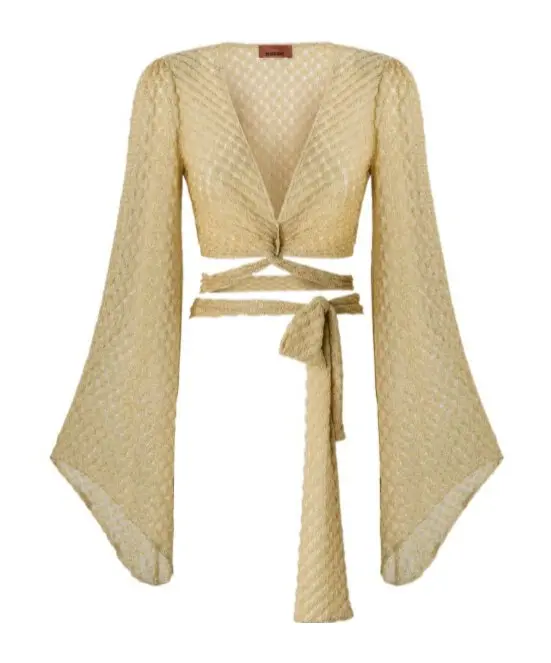 Missoni Raschel Workmanship Wrap Top - Golden