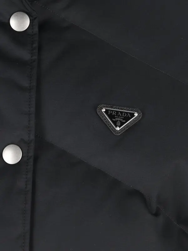 Prada Triangle Logo Button-up Jacket