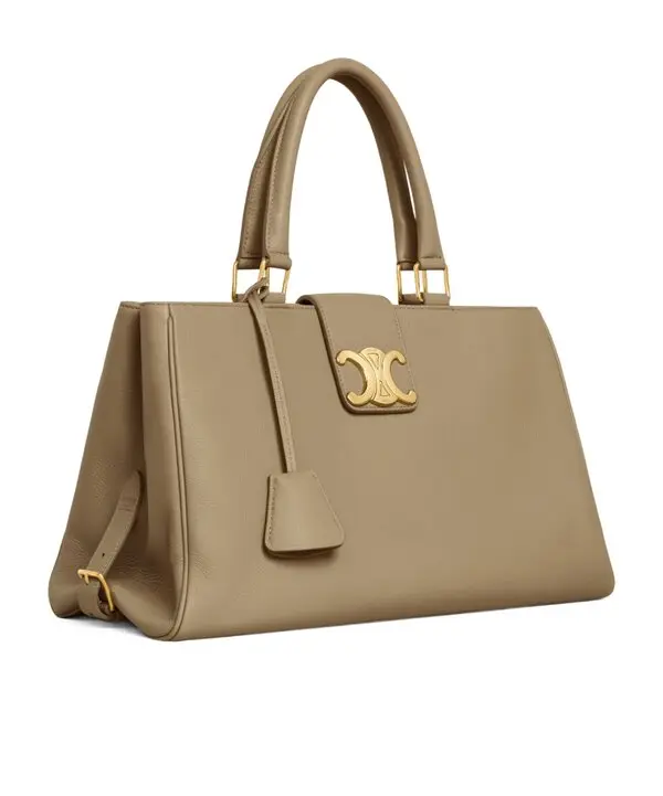 Celine Medium Appoline Bag In Calfskin - Brown