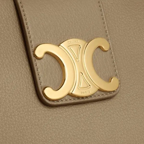 Celine Medium Appoline Bag In Calfskin - Brown
