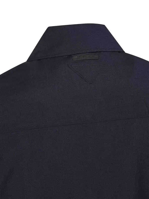 Prada Long-sleeved Button-up Jacket - Blue