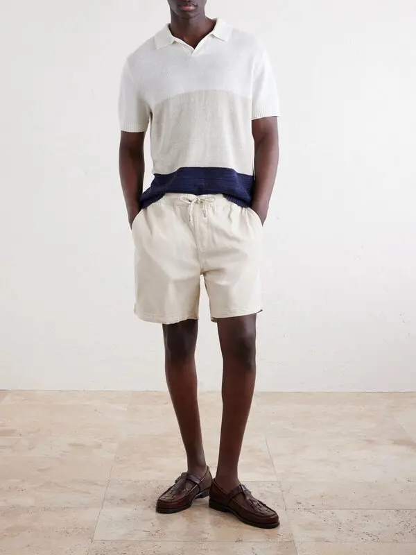 Onia Linen, Silk And Cotton-blend Polo Shirt