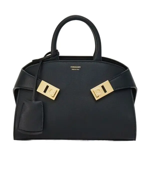 FERRAGAMO Mini Hug Top Handle Bag - Black