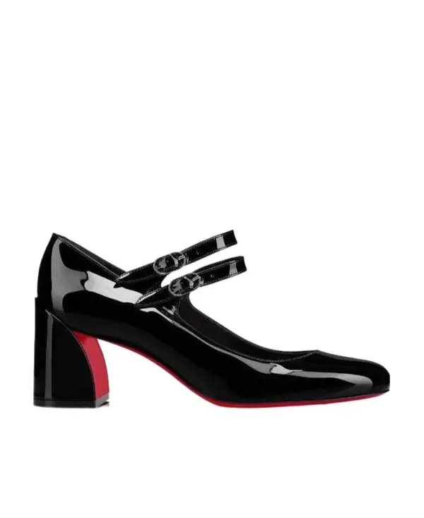 CHRISTIAN LOUBOUTIN Miss Jane Double-strapped Pumps - Black