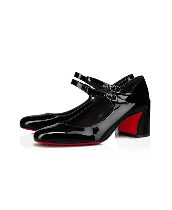 CHRISTIAN LOUBOUTIN Miss Jane Double-strapped Pumps - Black