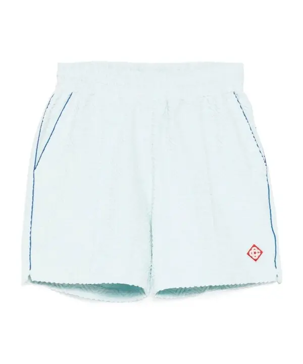 Casablanca Monogram Terry Bermuda Shorts - White