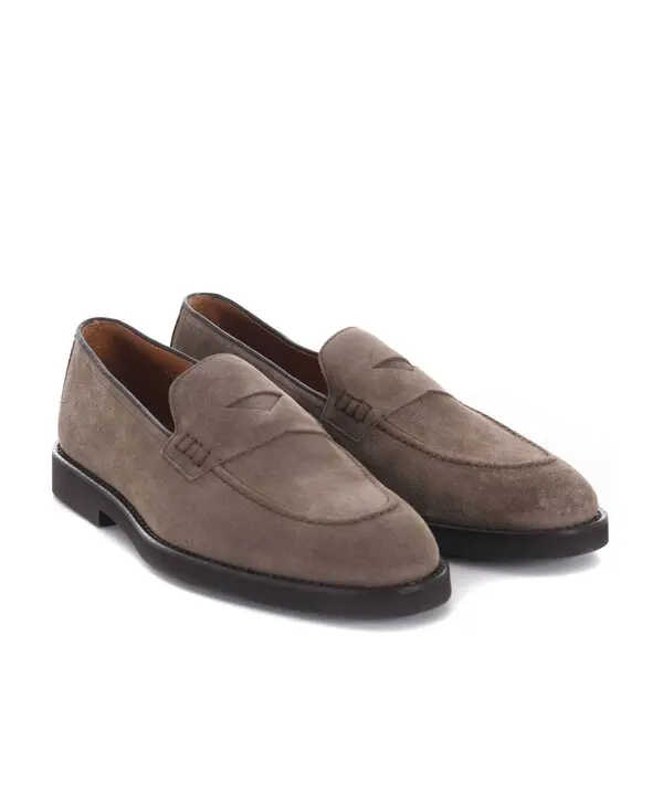 DOUCAL'S Almond Toe Slip-on Loafers - Multicolor