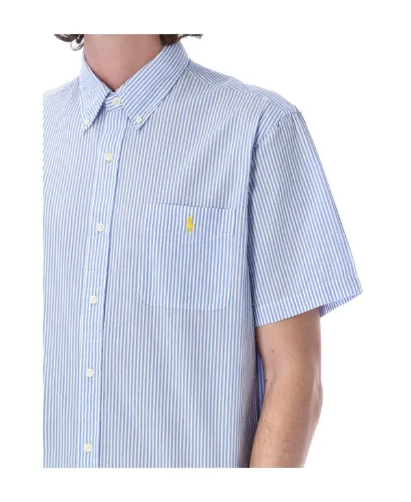 Polo Ralph Lauren Embroidered-logo Candy Stripe Shirt
