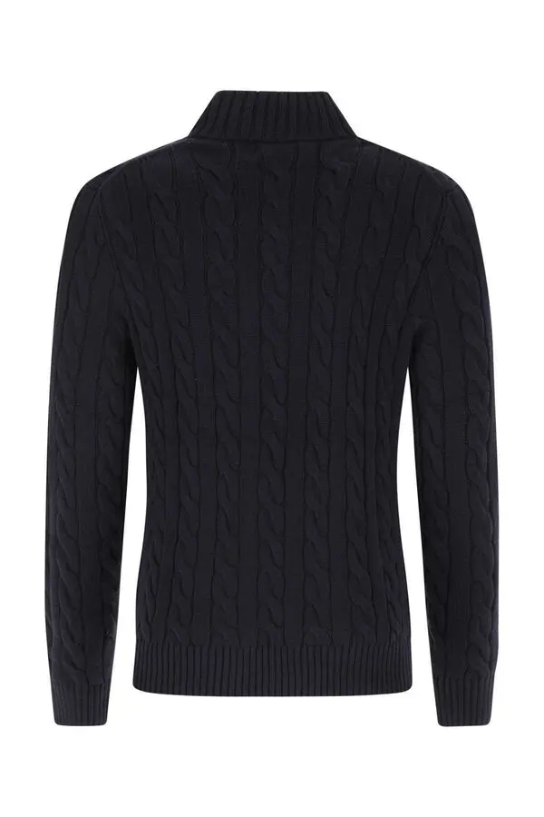 Polo Ralph Lauren Long-sleeved Half-zip Jumper - Navy Blue
