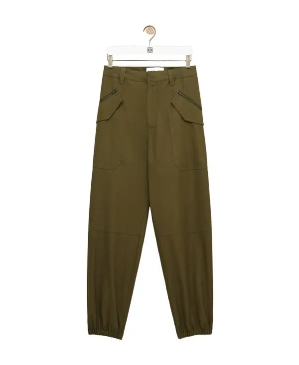 Loewe Zip-detailed Cargo Trousers - Green