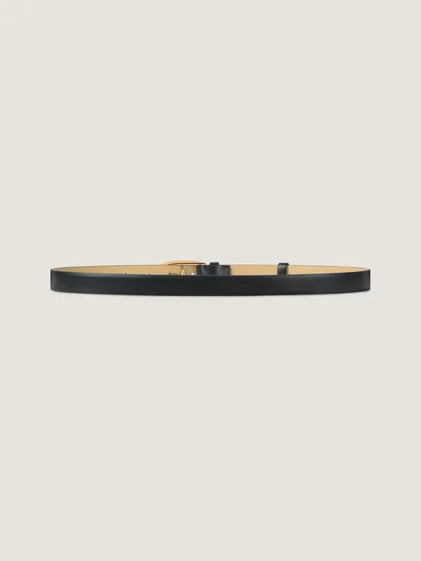 Givenchy Gold Buckle Belt - Black