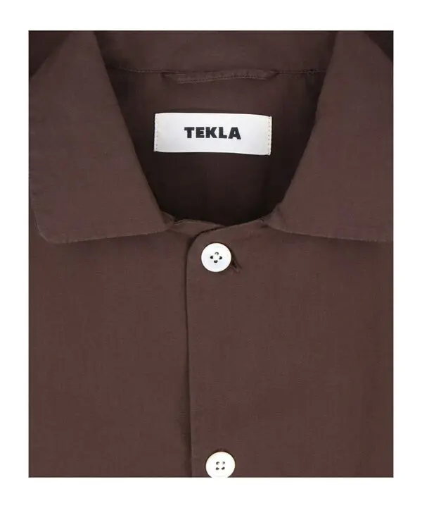 TEKLA Relaxed Button-up Shirt - Brown