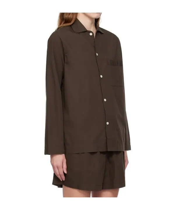 TEKLA Relaxed Button-up Shirt - Brown