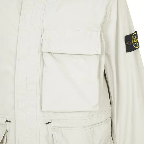 Stone Island Hooded Multi-pocket Utility Jacket - Pearl Grey