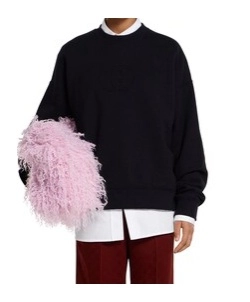 Gucci Brushed Jersey Sweatshirt With Embossed Interlocking G - Black