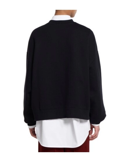 Gucci Brushed Jersey Sweatshirt With Embossed Interlocking G - Black