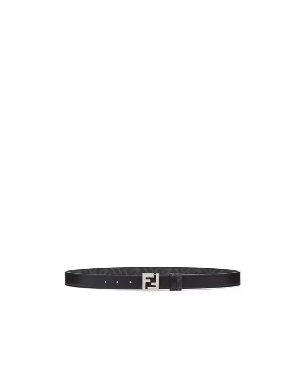 Fendi Squared Ff Reversible Belt - Black
