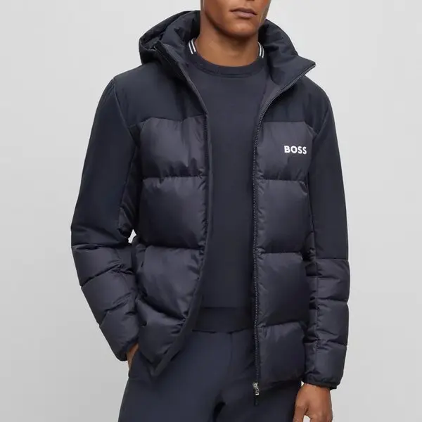 Hugo Boss Logo Hooded Down Jacket