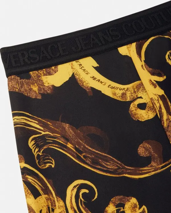 Versace Barocco Printed Leggings - Multicolor