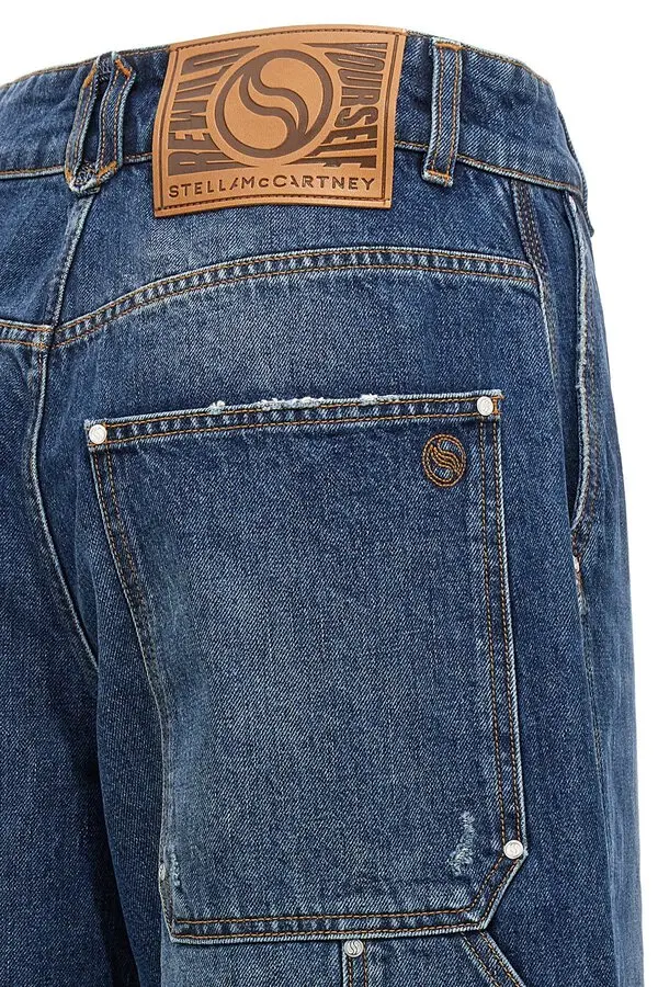 Stella McCartney Wide-leg Cargo Jeans - Blue