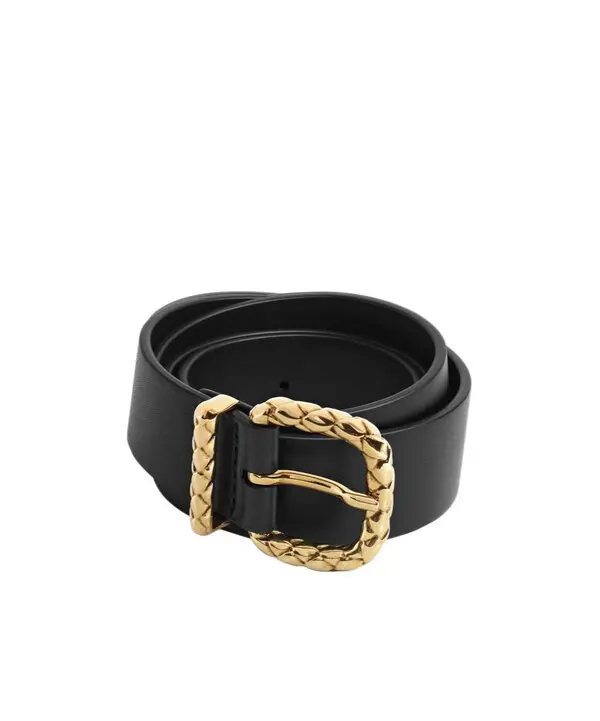 Bottega Veneta Coaxial Buckled Belt - Black