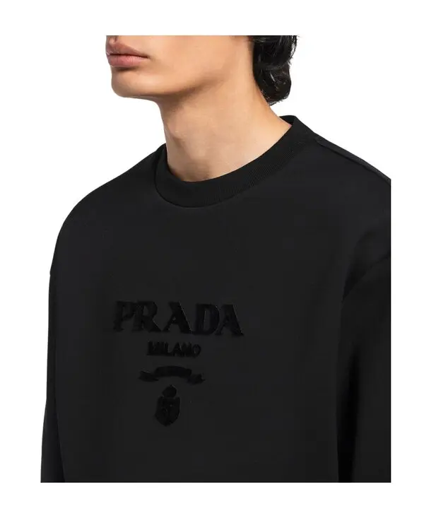 Prada Chenille Logo Sweatshirt