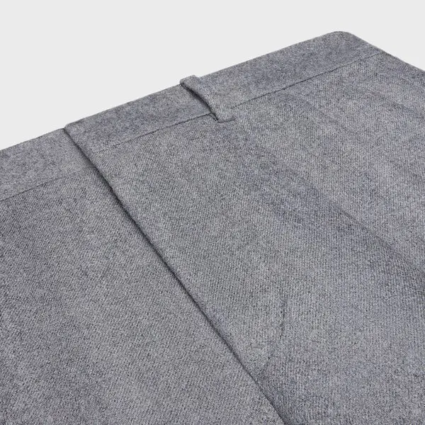 Celine Pleated Cashmere Flannel Trousers