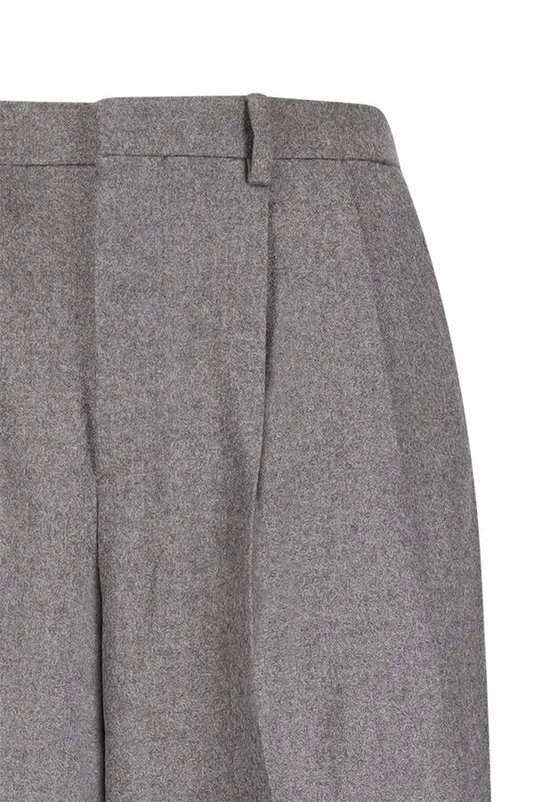 Celine Pleated Cashmere Flannel Trousers