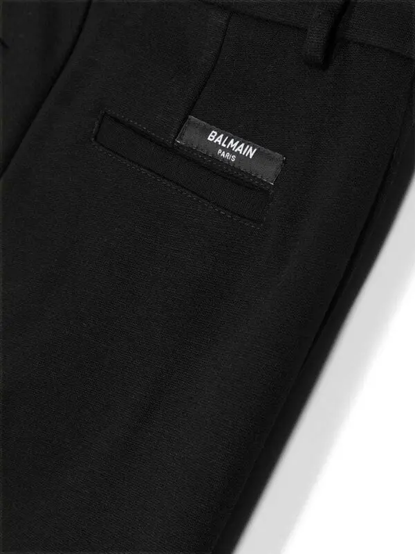Balmain Straight-leg Suit Trousers With Iconic Buttons