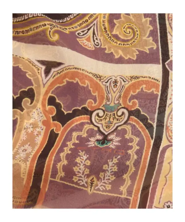 Etro Placed Printed Satin Scarf