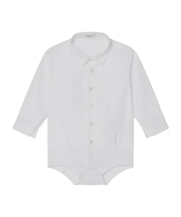 IL GUFO Long Sleeve Shirt Jumpsuit - White