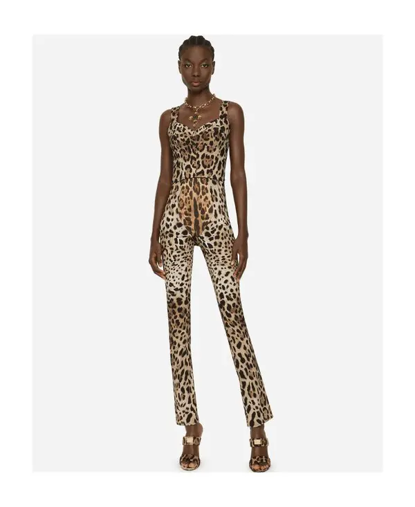 Dolce & Gabbana Leopard-printed Corset - Brown