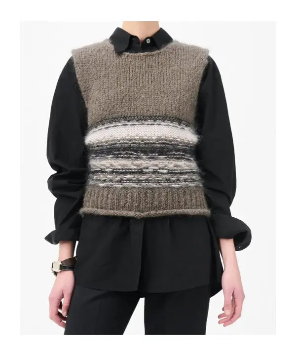 Our Legacy Sleeveless Striped Knit Vest - No