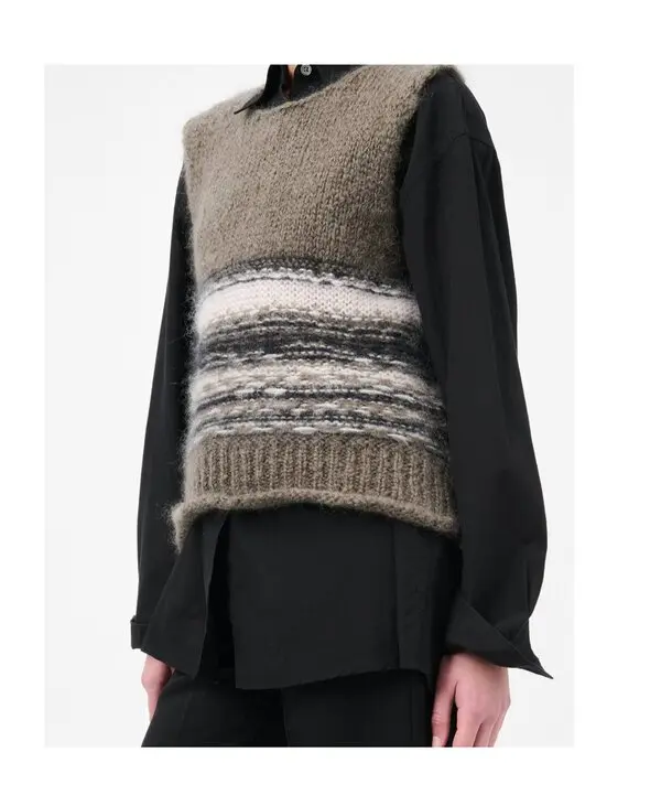 Our Legacy Sleeveless Striped Knit Vest - No