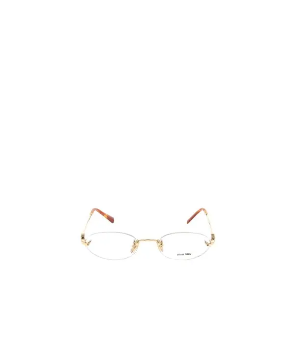 Miu Miu Oval Rimless Eyeglasses - No