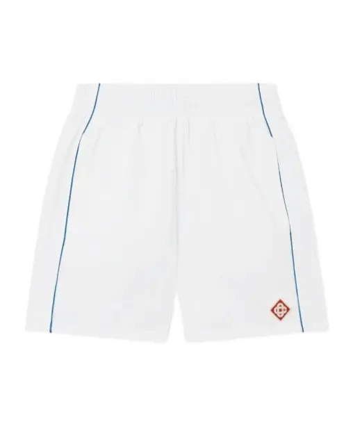Casablanca Logo Patch Elastic Waist Shorts - White