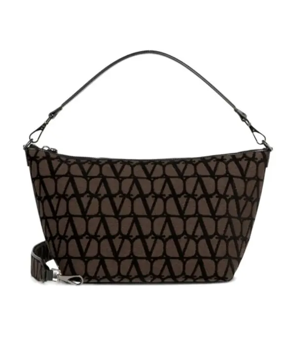 Valentino Garavani Logo Shoulder Bag - Black