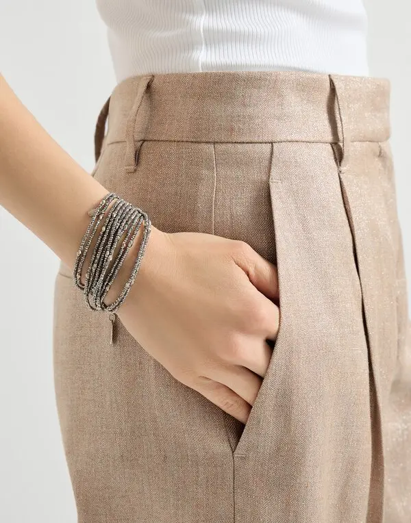 Brunello Cucinelli Beaded Wrap Bracelet - Grey